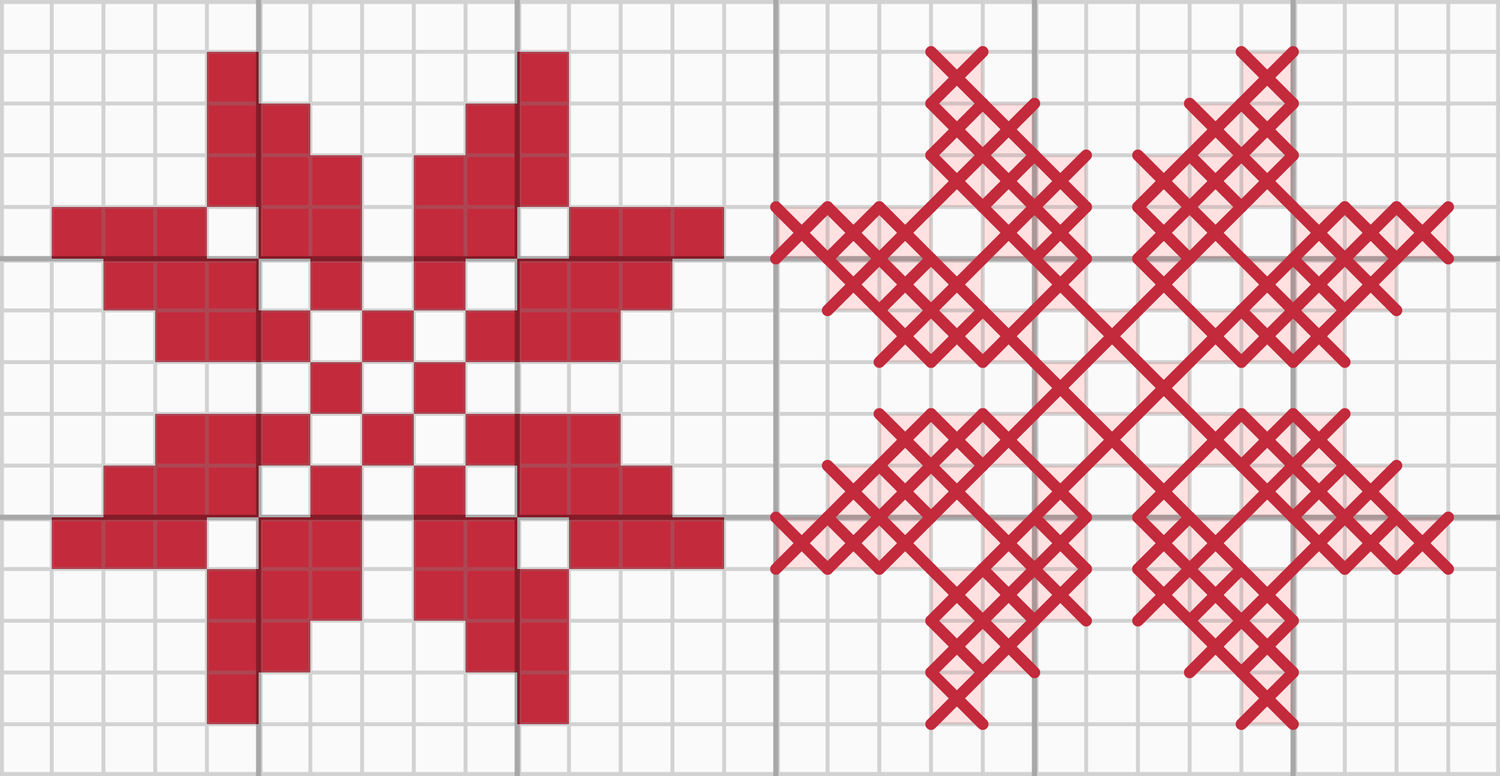 Tatreez Motif: Moon of Bethlehem — Tatreez Traditions