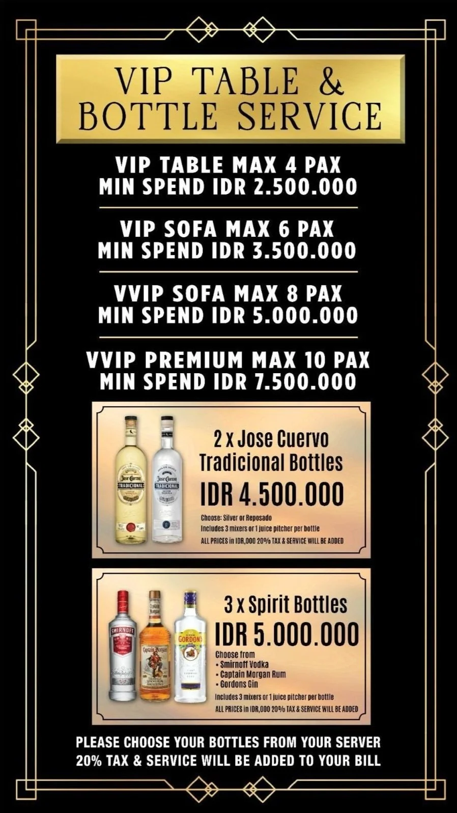 VIP Table & Sofa — Malverde Tequileria