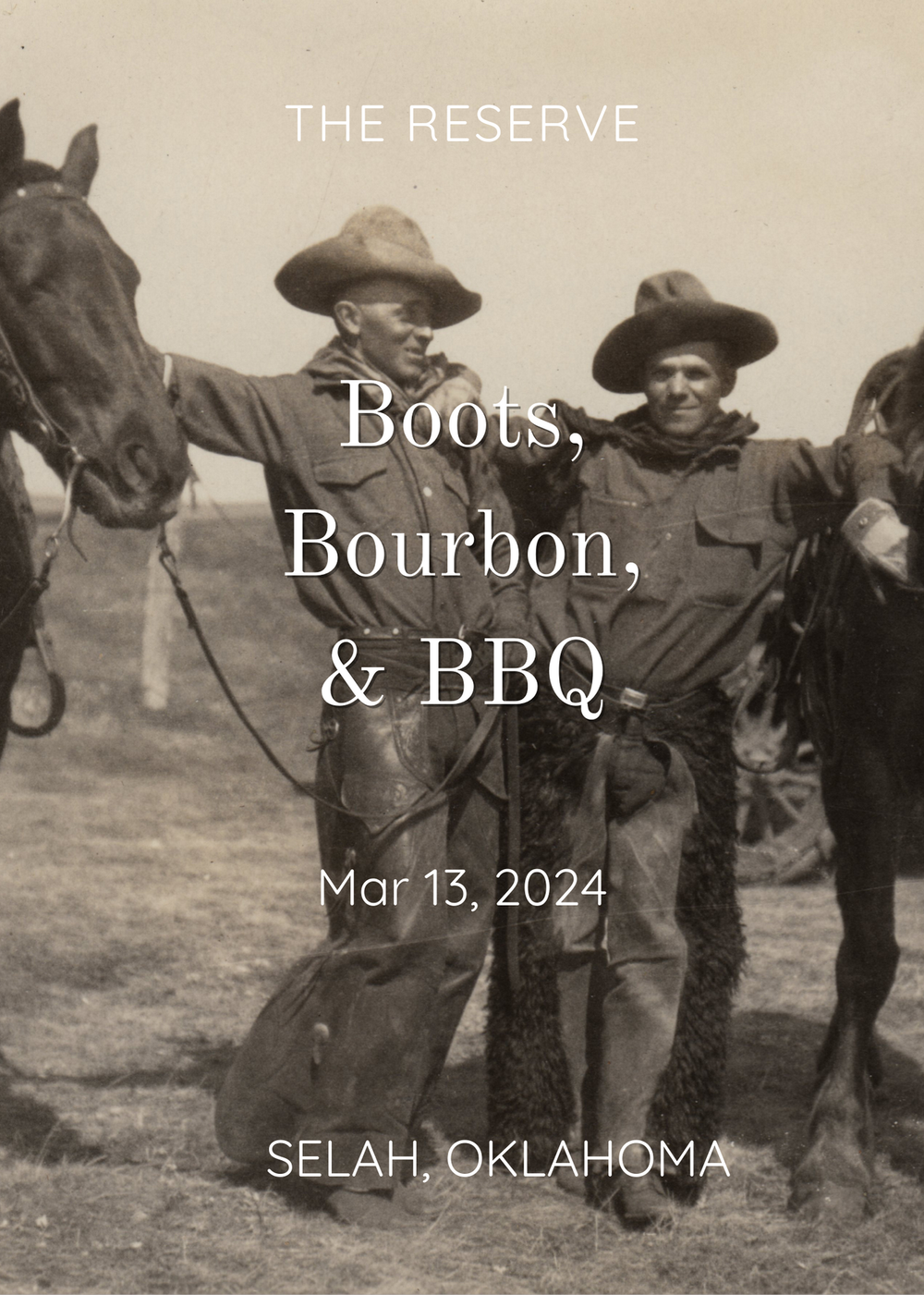 Boots, Bourbon, & BBQ — The Reserve at Selah