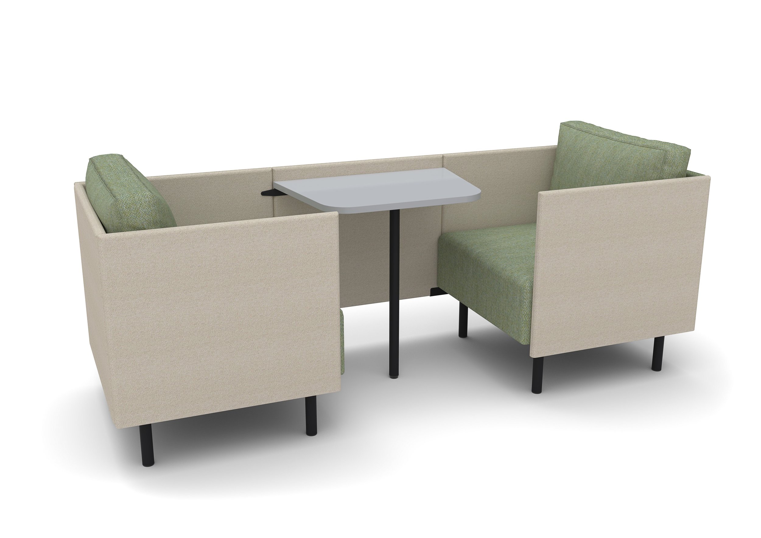 Brio 2 Person Booth – Low Back — Floworks