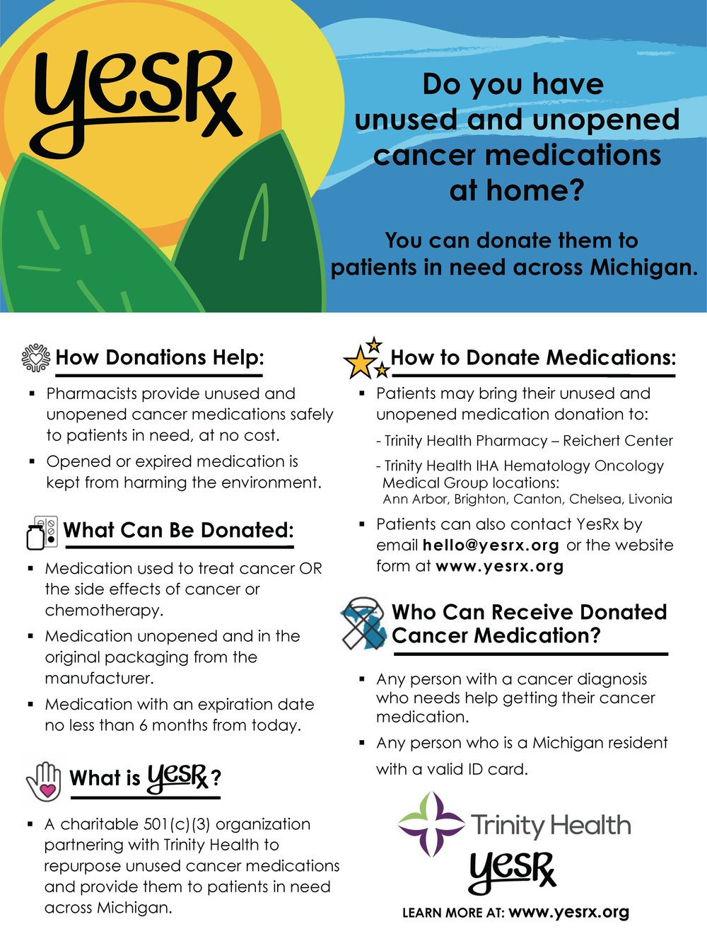 Donate Medication — YesRx - Michigan Cancer Drug Repository Network