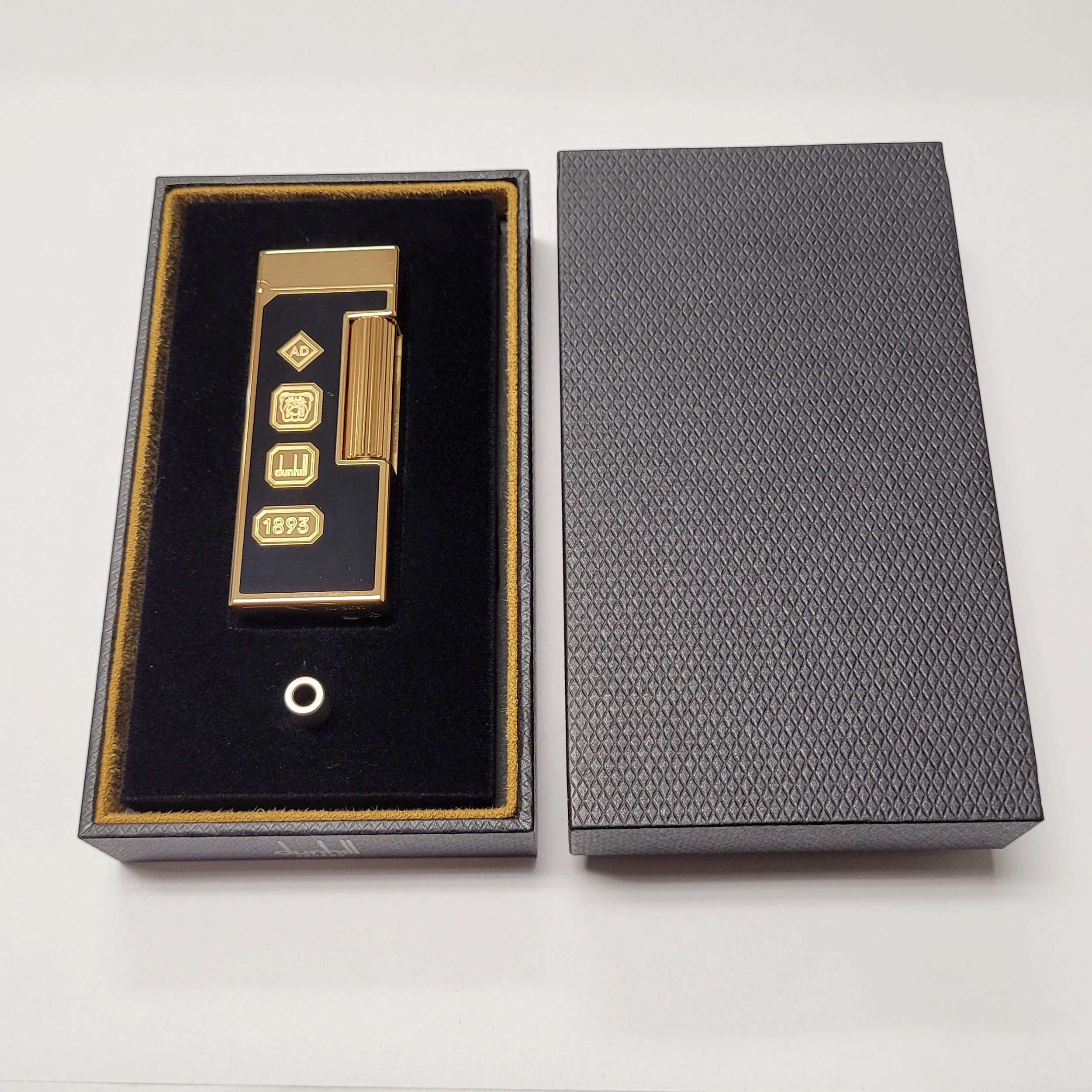 Rollagas Lighter Case Sidecar Black Leather Alfred Dunhill Lighter Case ...