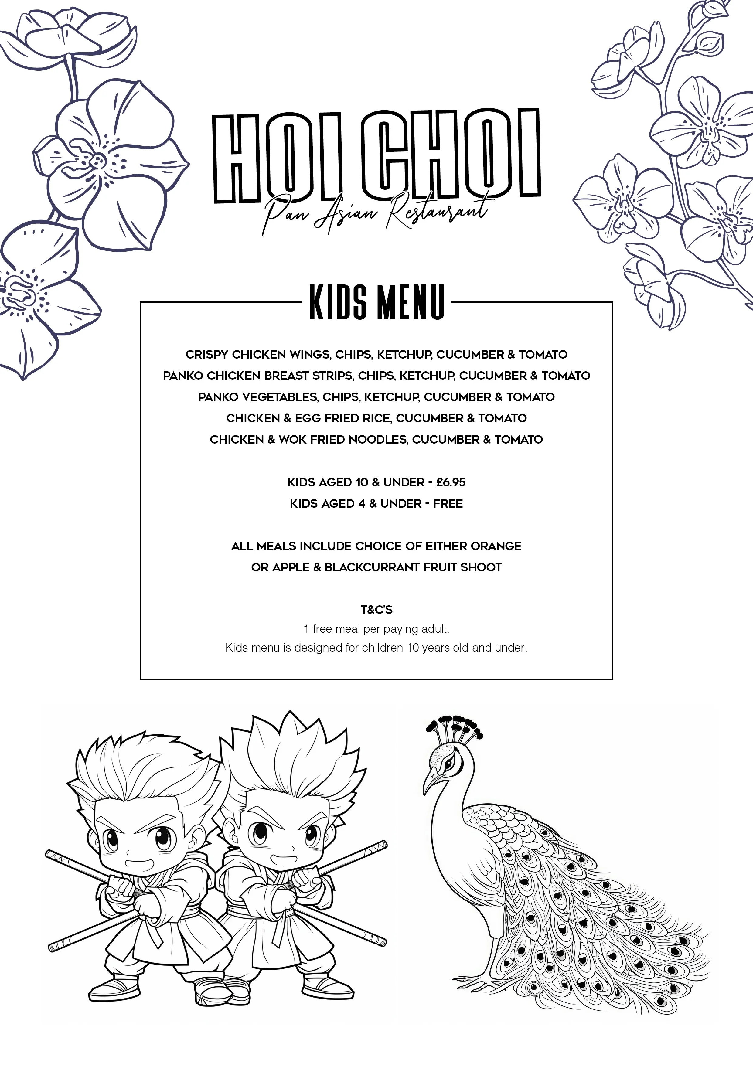 Kids Menu | Best Pan-Asian Restaurant in Doncaster | Hoi Choi