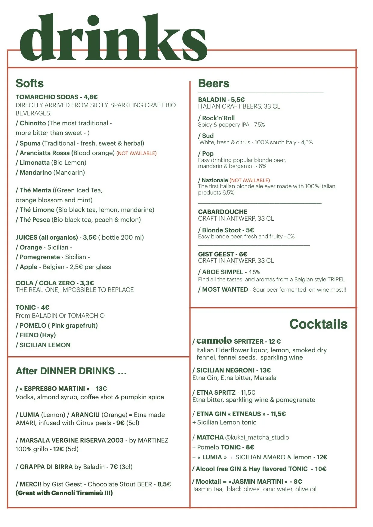 Cannolo - Sicilian Canteen - Antwerp