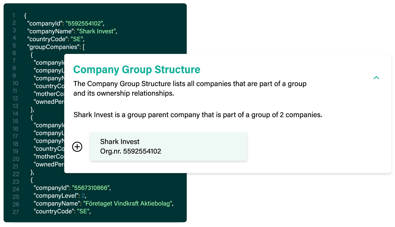 Company group structure – Roaring