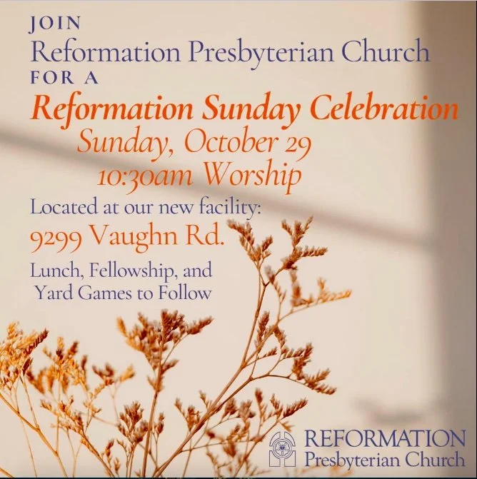 Announcements — Reformation Presbyterian Church