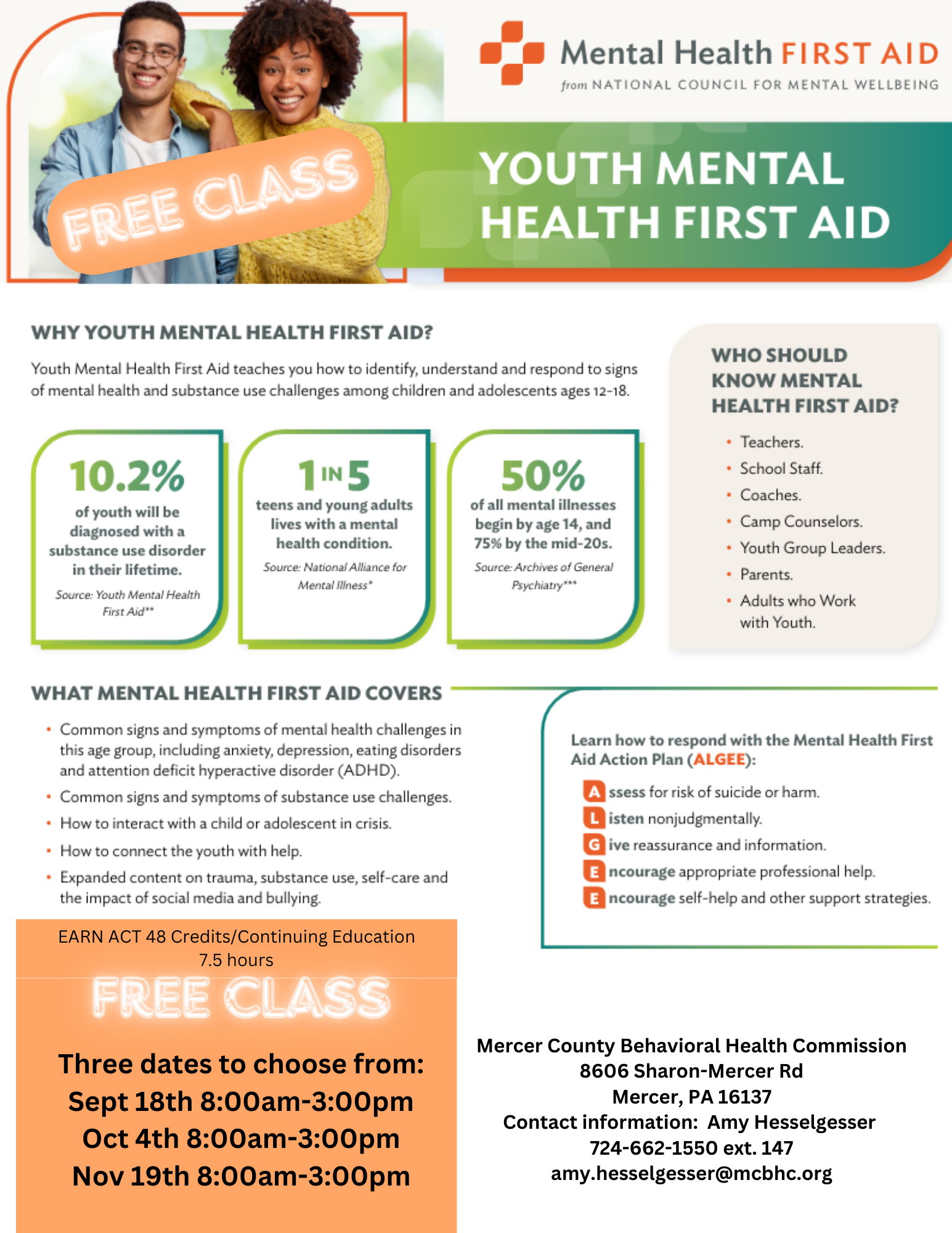 Classes/Events — Staying Alive in Mercer County LLC