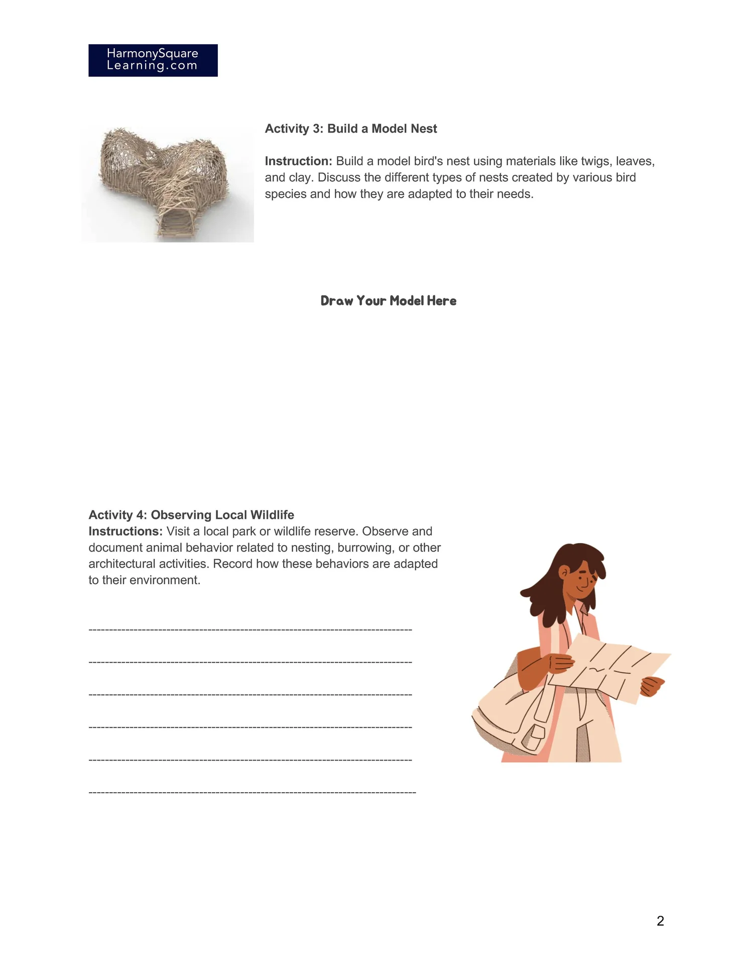 Lesson Worksheets — Harmony Square Learning