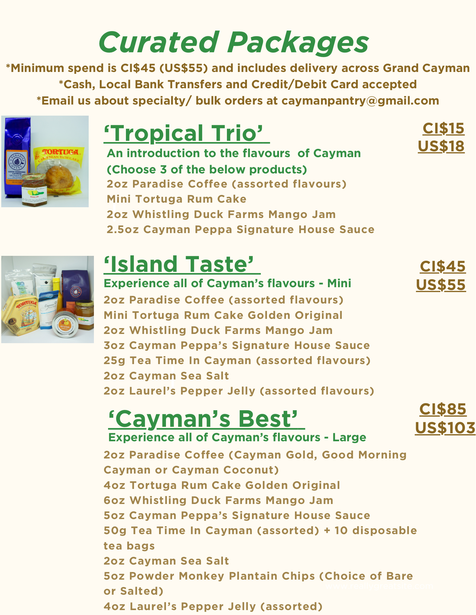 Contact Us — Cayman Pantry