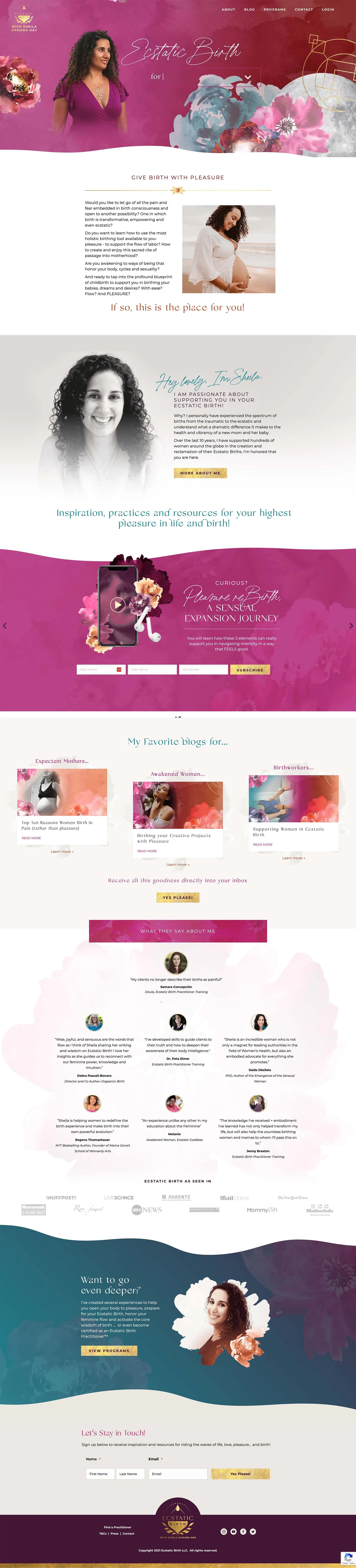 Ecstatic Birth | Case Study | Branding & Strategy | Flourish Online ...