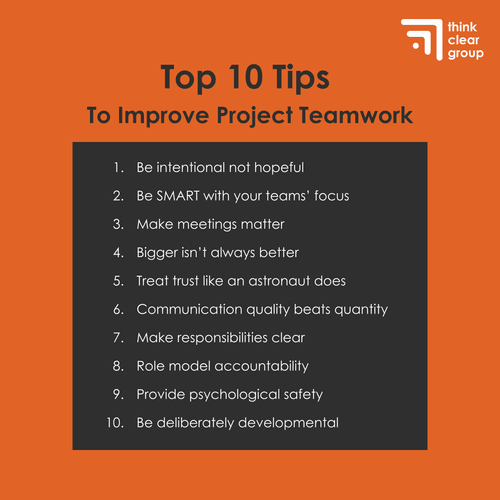 10 strategies to improve teamwork — thinkcleargroup