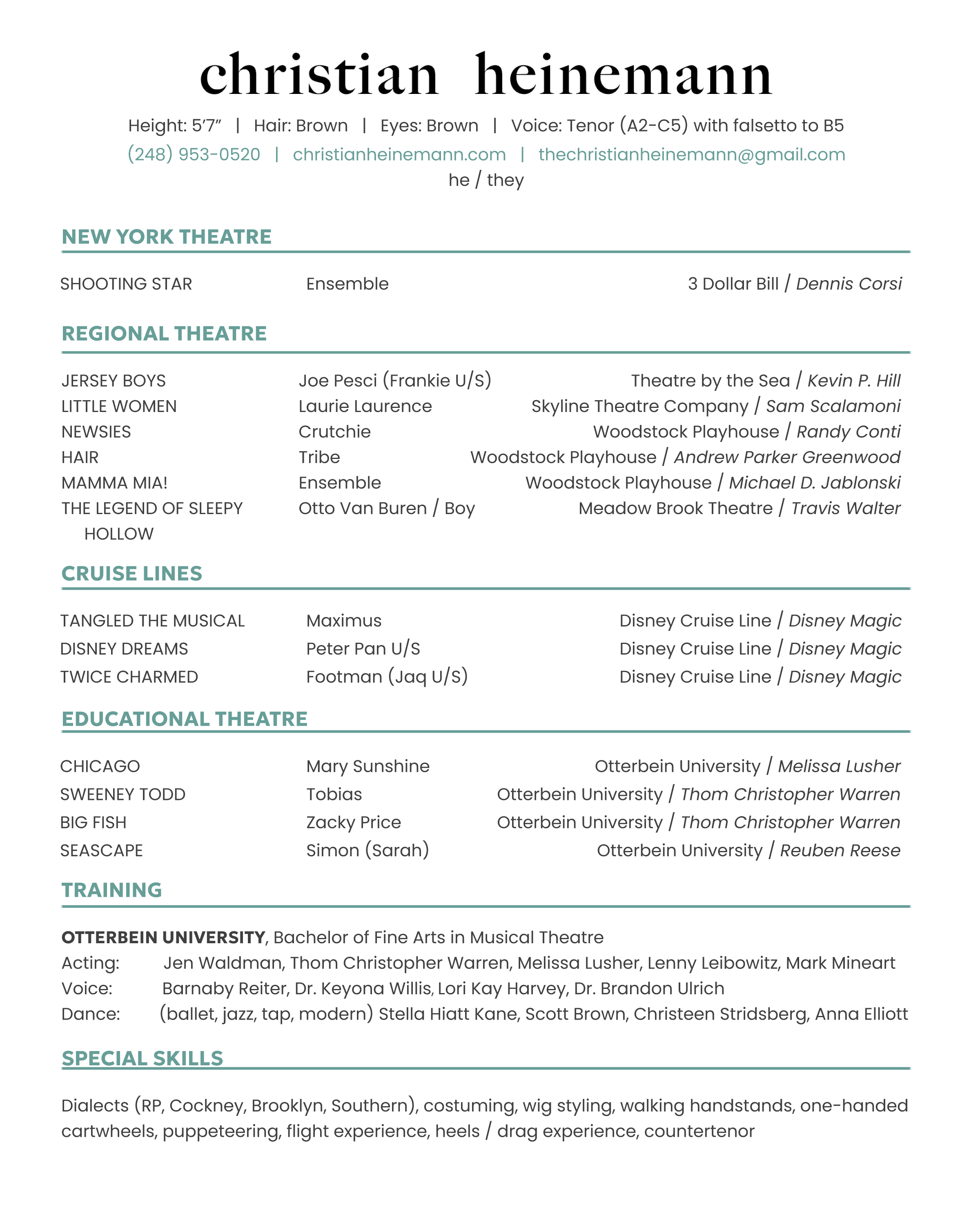 Resume — Christian Heinemann