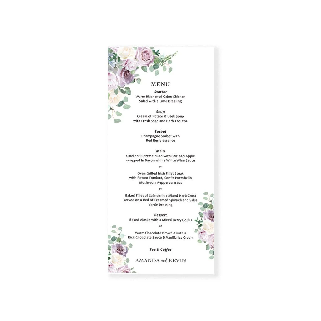 Lavender Enchantment | Order of Event Card — RubyRoo Design