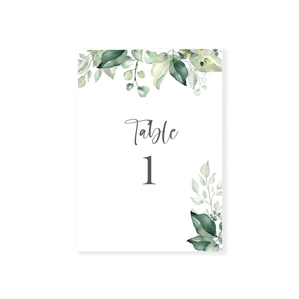 Eucalyptus Delight | Table Numbers — RubyRoo Design