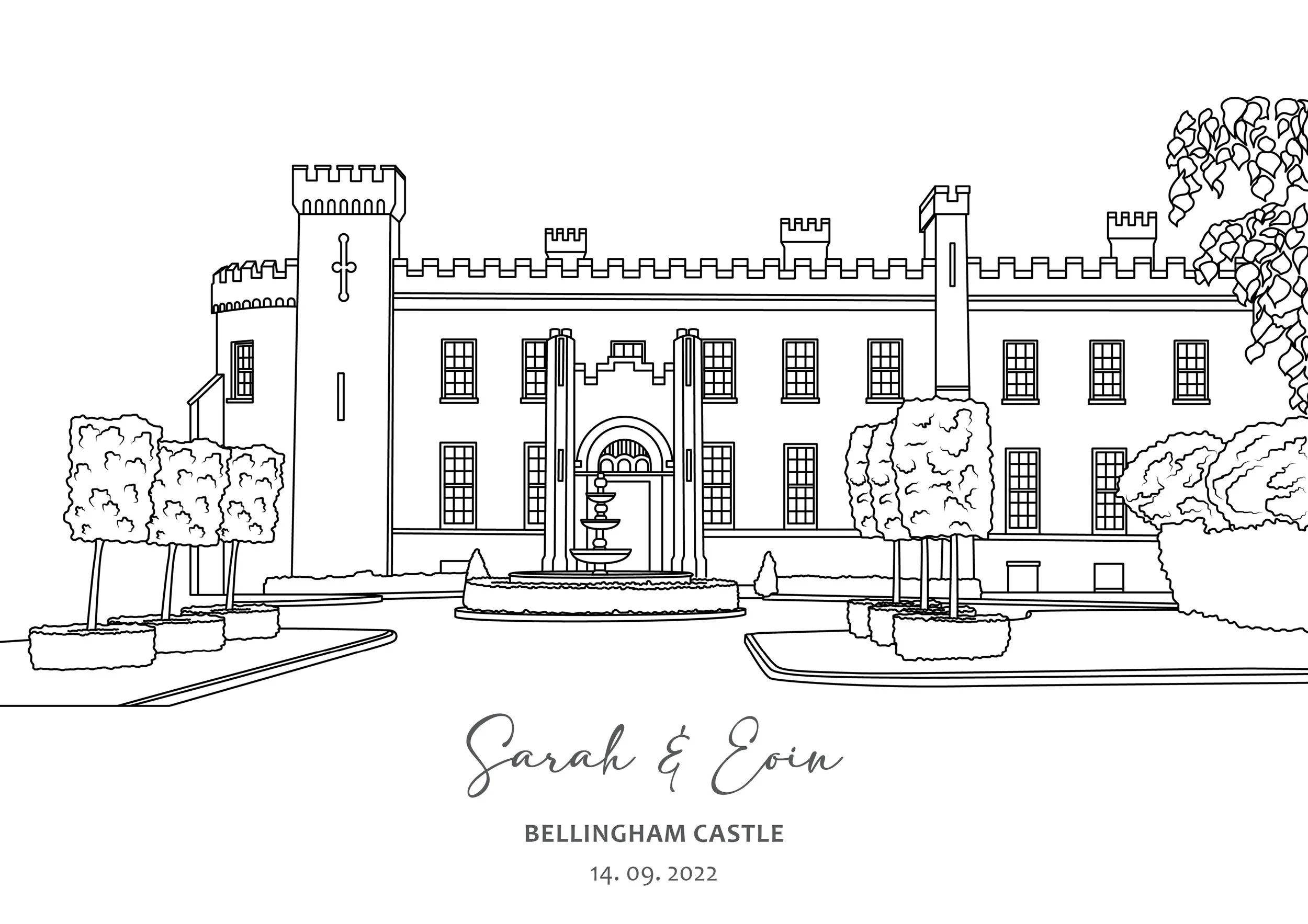 Kilkea Castle Personalised Print — RubyRoo Design