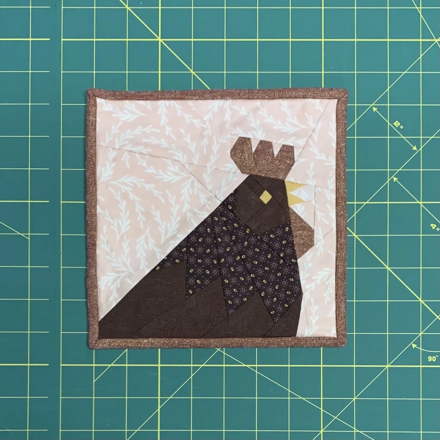 Foundation paper piecing rooster block from Happy Sew Lucky — Ally Kraus