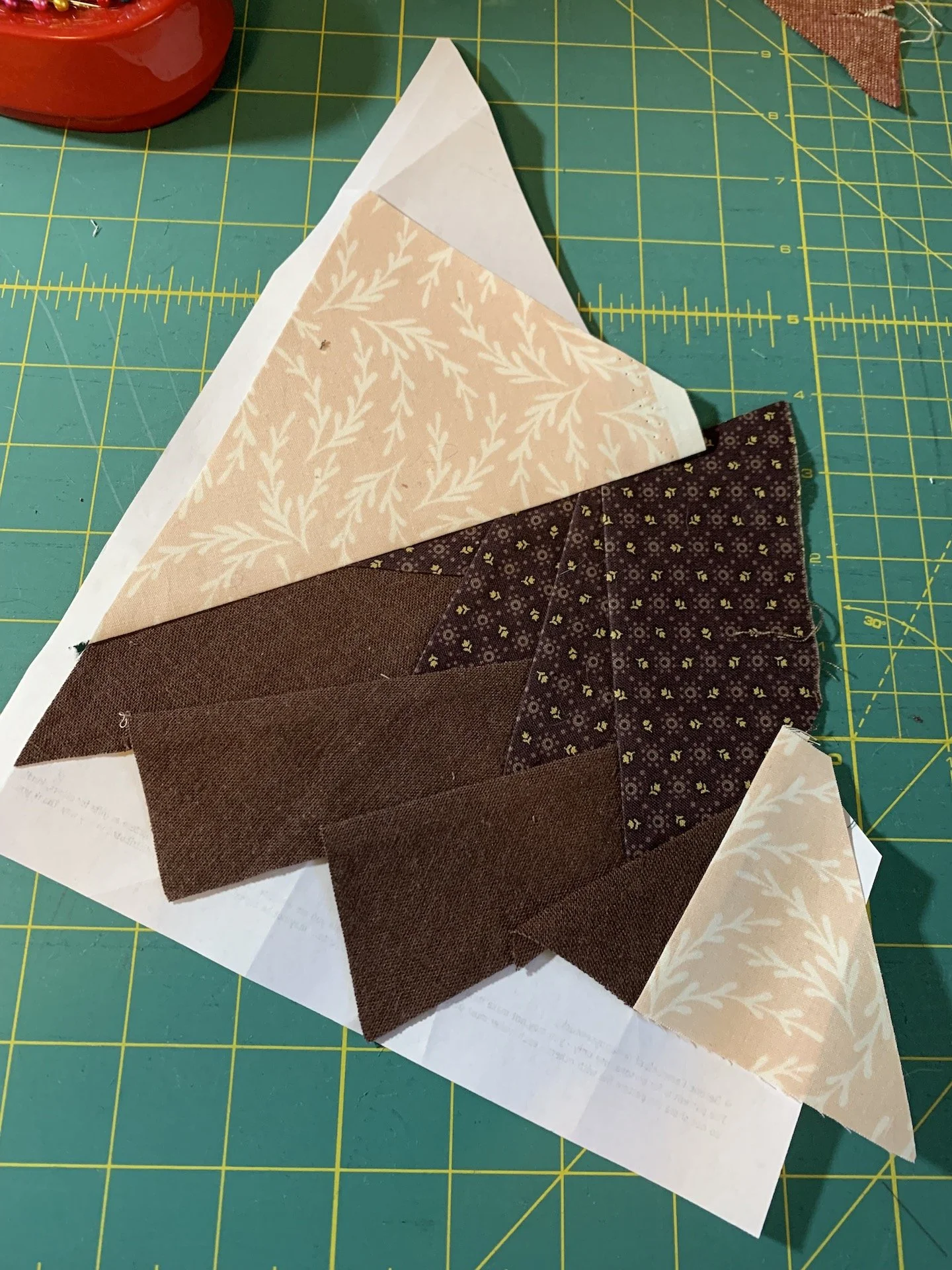 Foundation paper piecing rooster block from Happy Sew Lucky — Ally Kraus