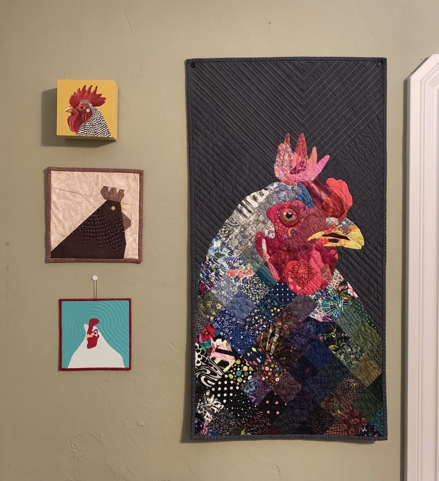 Foundation paper piecing rooster block from Happy Sew Lucky — Ally Kraus