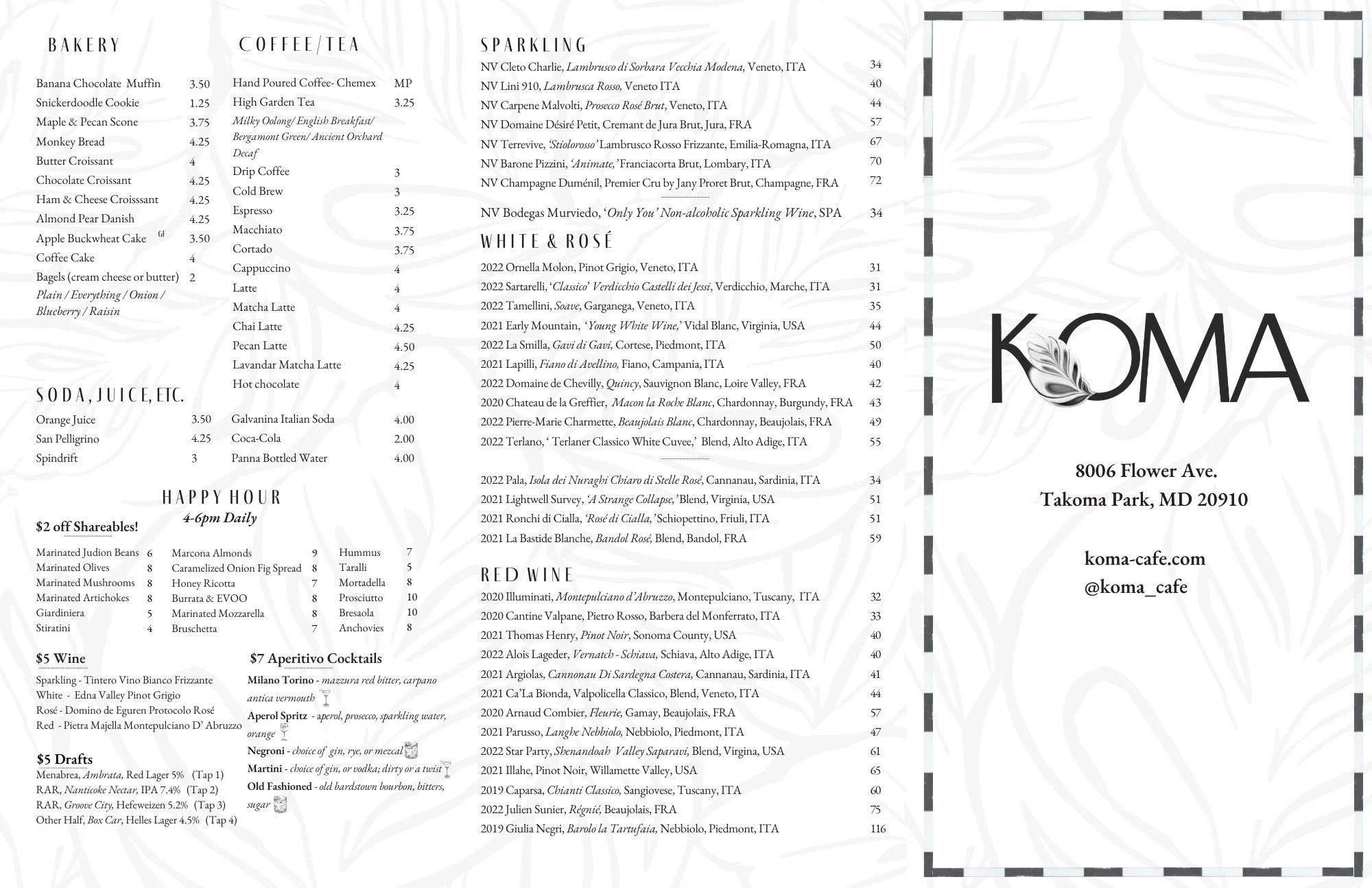 menu — koma-cafe.com