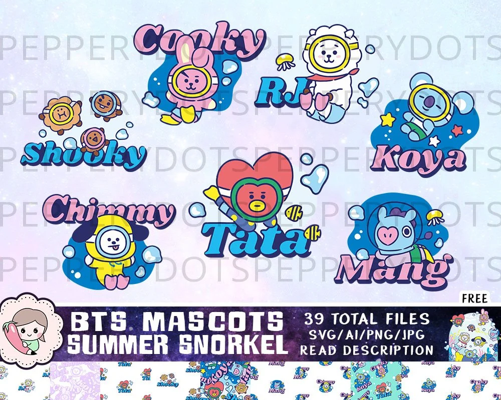 High quality BTS and Kawaii Printables Instant Download