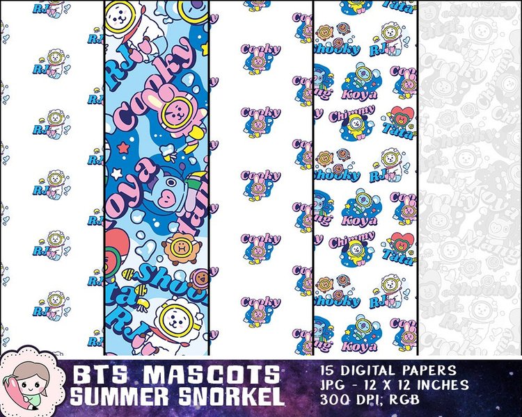 High quality BTS and Kawaii Printables Instant Download