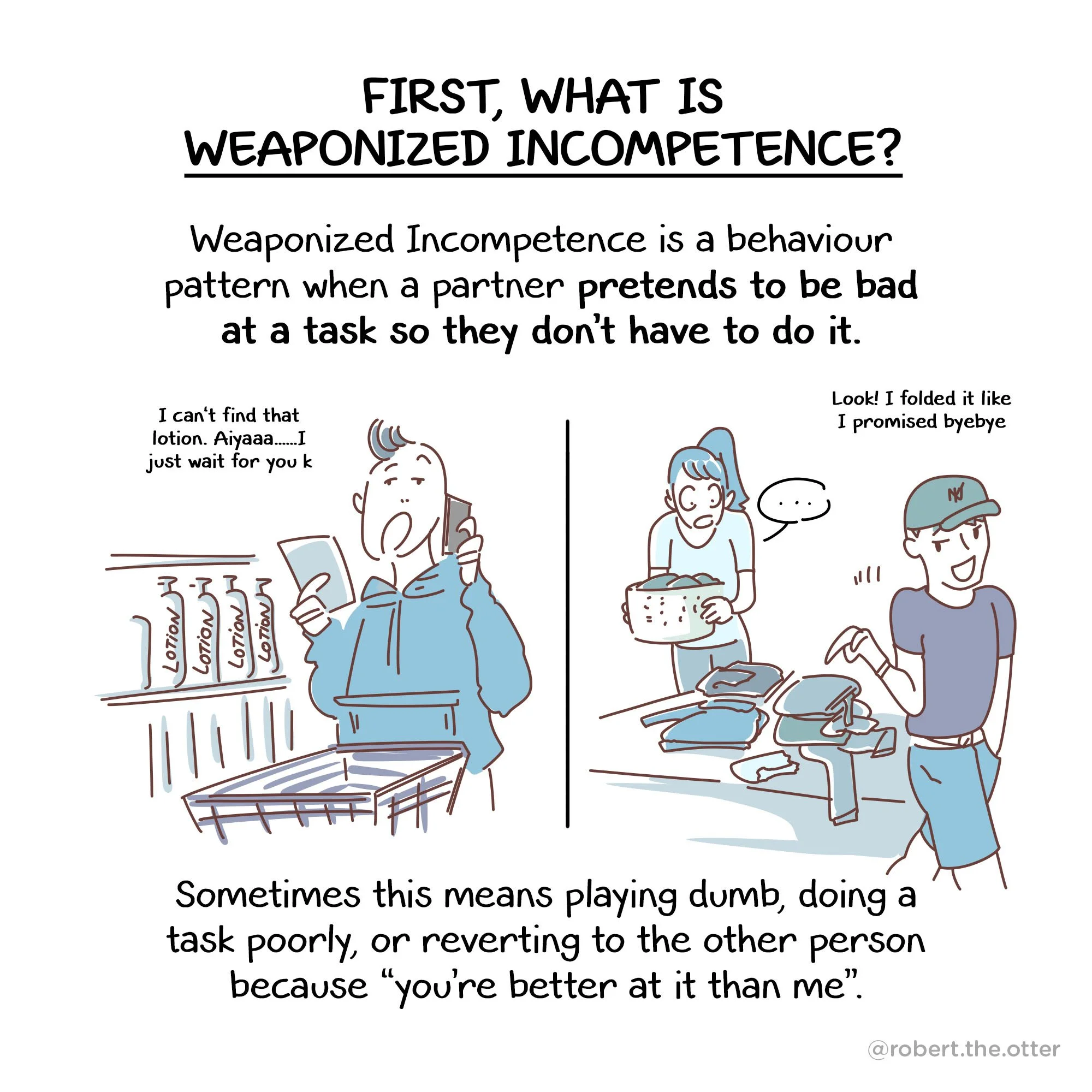 What is Weaponized Incompetence? — Robert the Otter