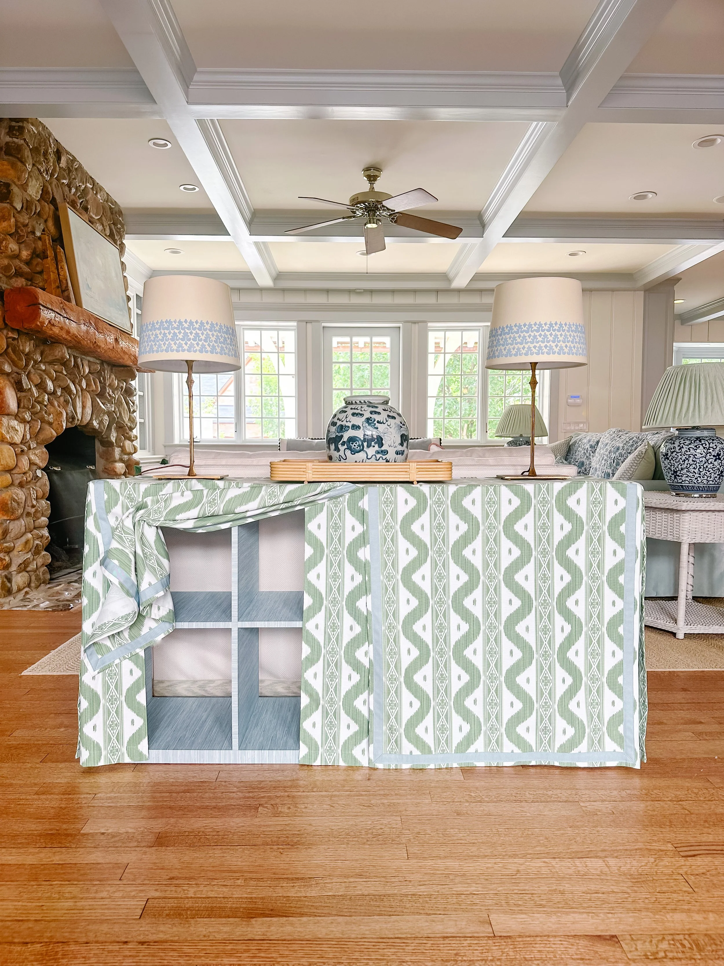Peel and Stick Faux Grasscloth Wrapped IKEA Kallax — Renee Cusano Design