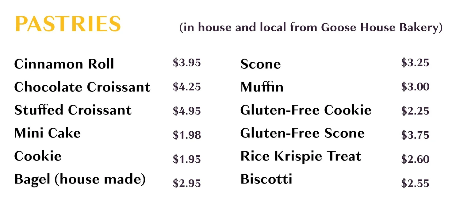 Food Menu — One World Cafe