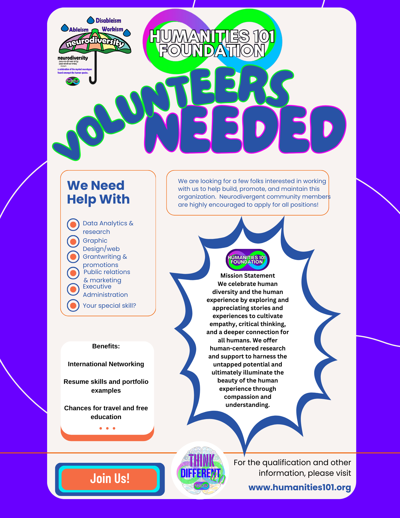 Volunteer — Humanities 101