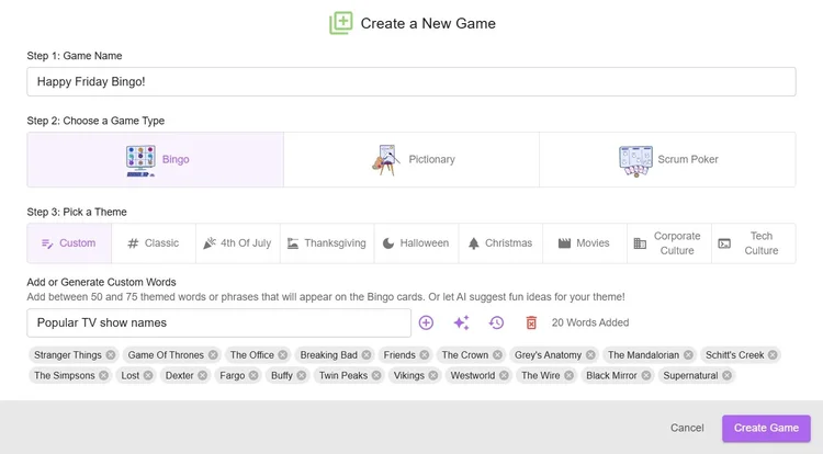 Virtual Bingo Games for Remote Teams | Customizable Team-Building Fun ...