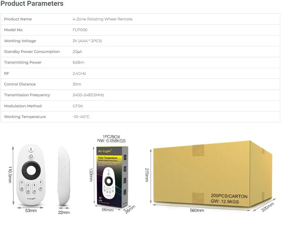 4-Zone Rotating Wheel Remote — ATMOS OUTDOOR LIGHTING