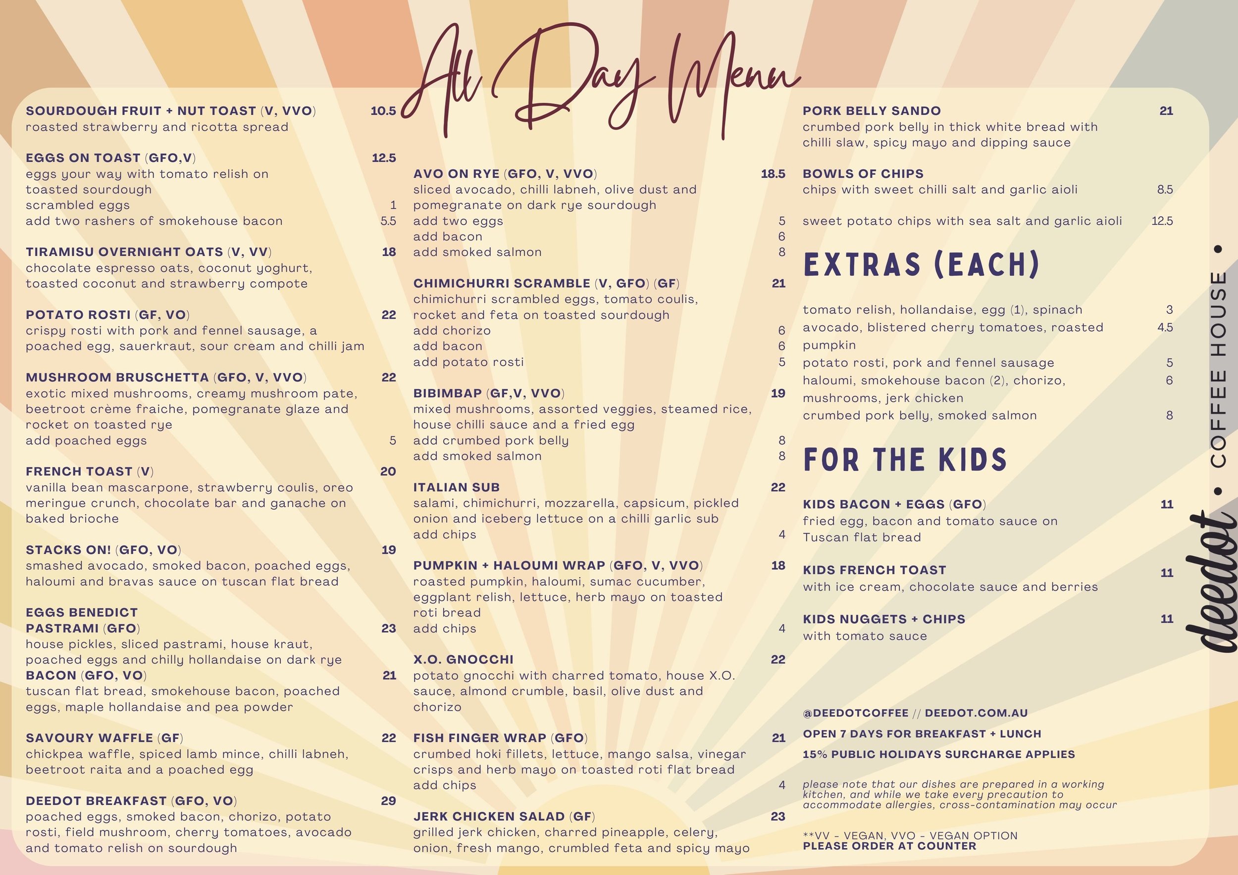 Menu — Deedot Coffee House