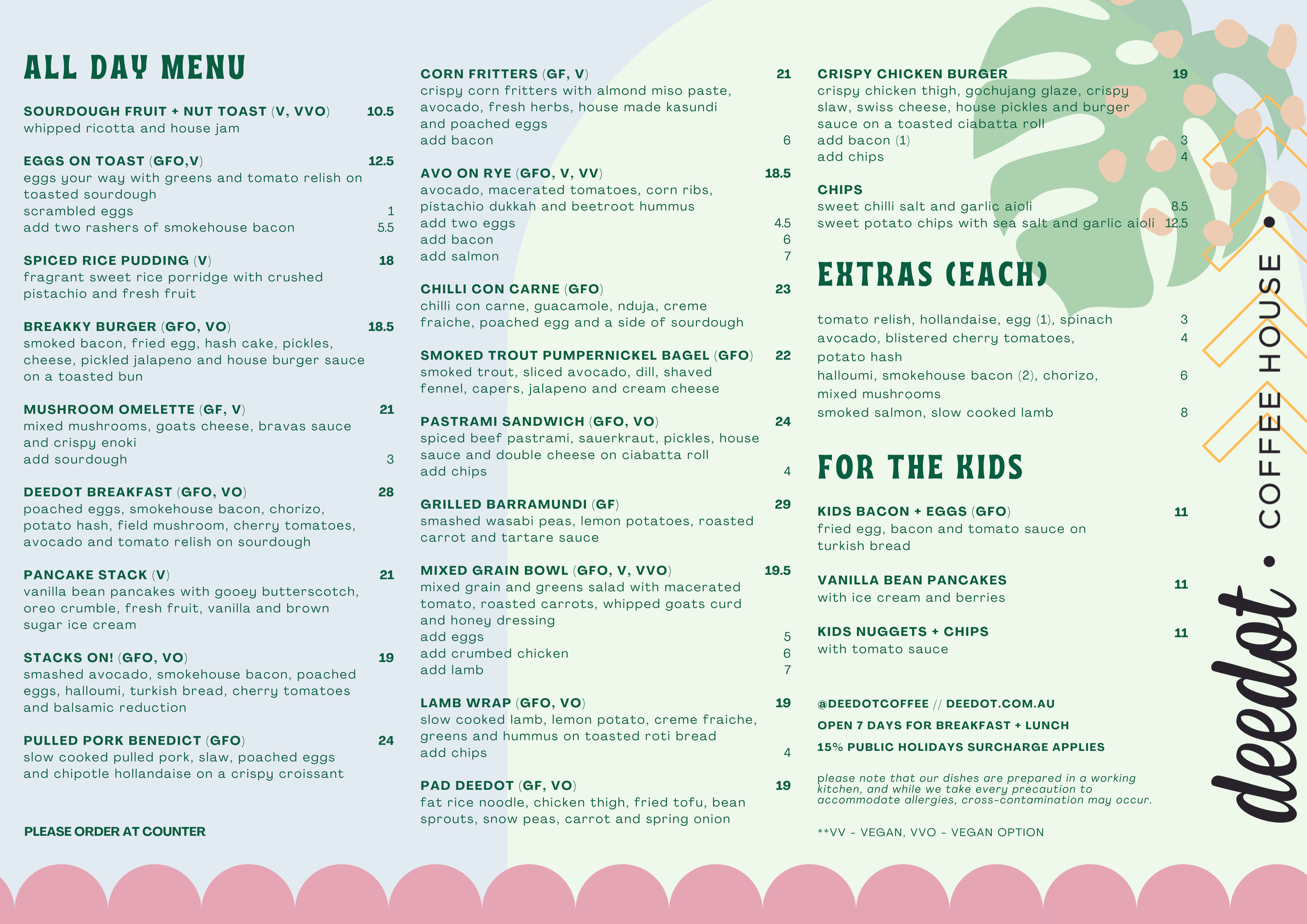 Menu — Deedot Coffee House