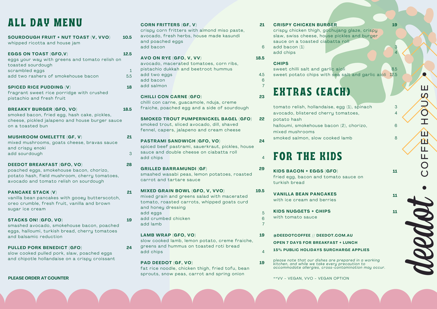 Menu — Deedot Coffee House