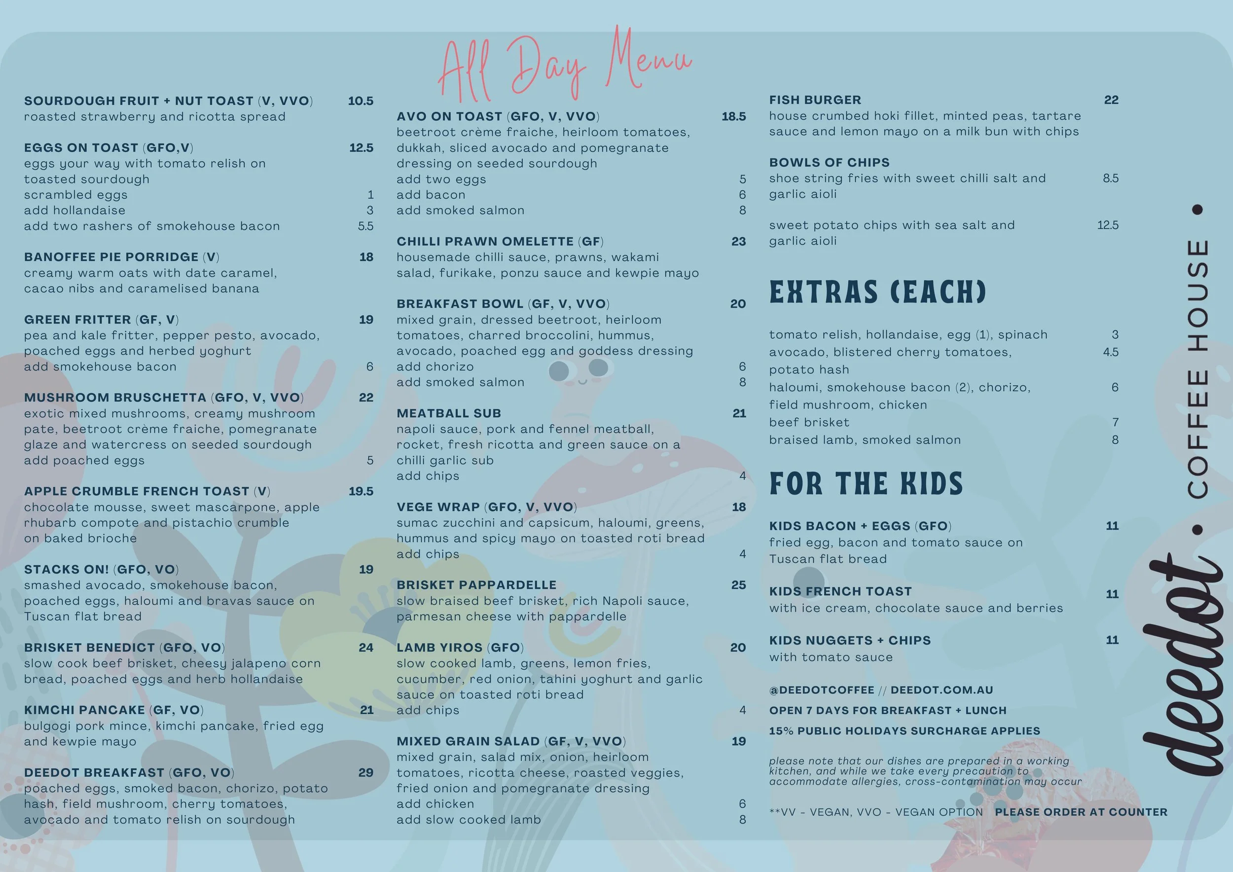 Menu — Deedot Coffee House