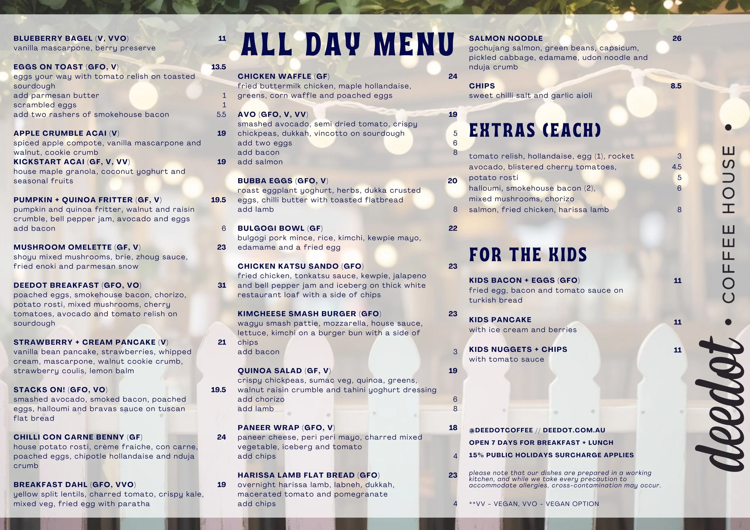 Menu | Explore Our Coffee Menu — Deedot Coffee House