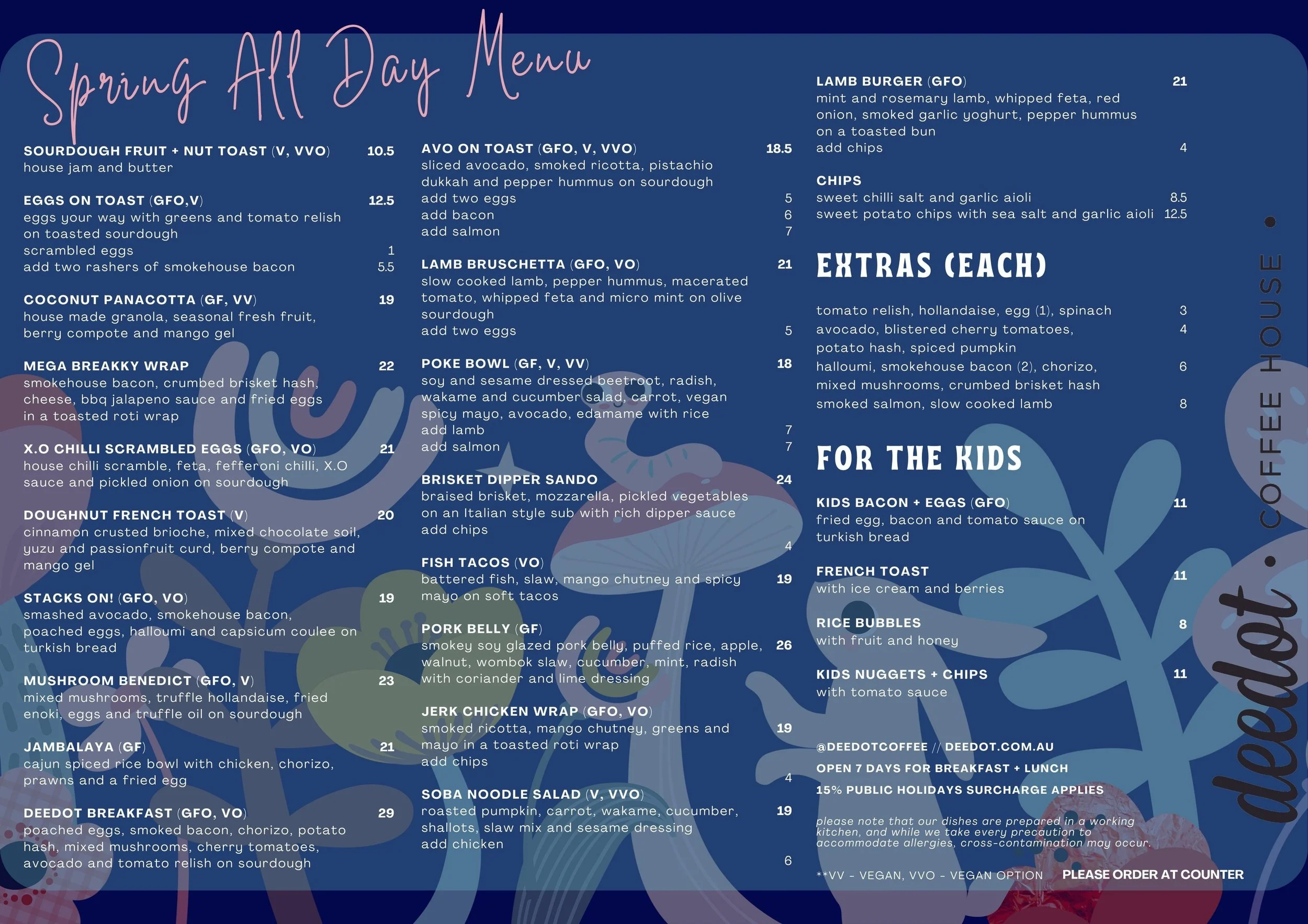 Menu — Deedot Coffee House