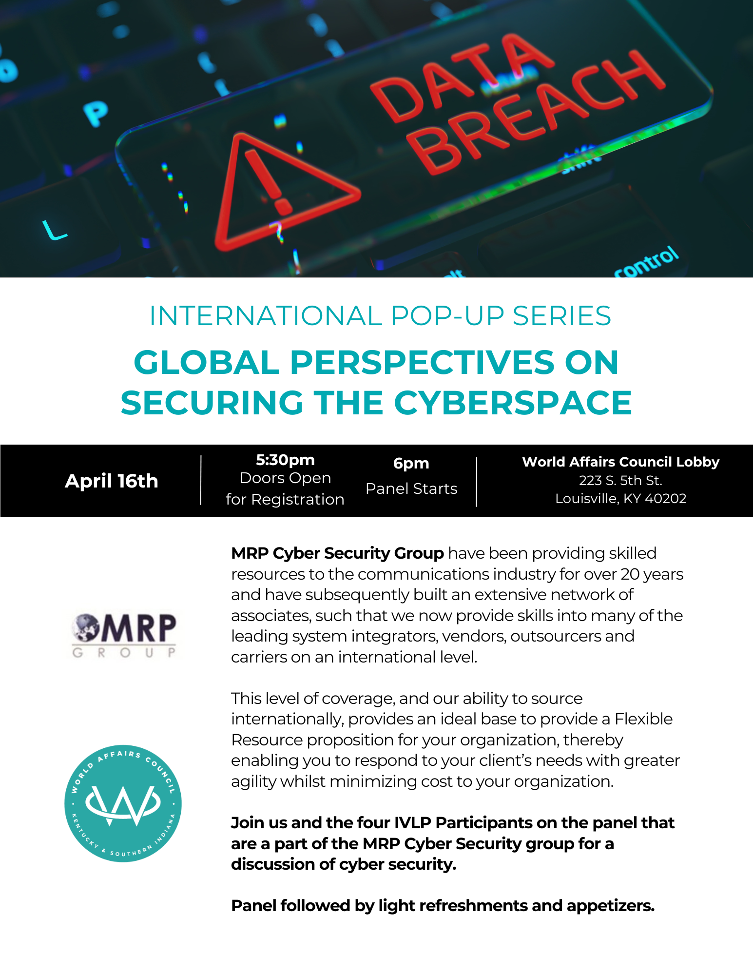 Cyber Security: Pop-Up Panel & Social — World Affairs Council of KY ...