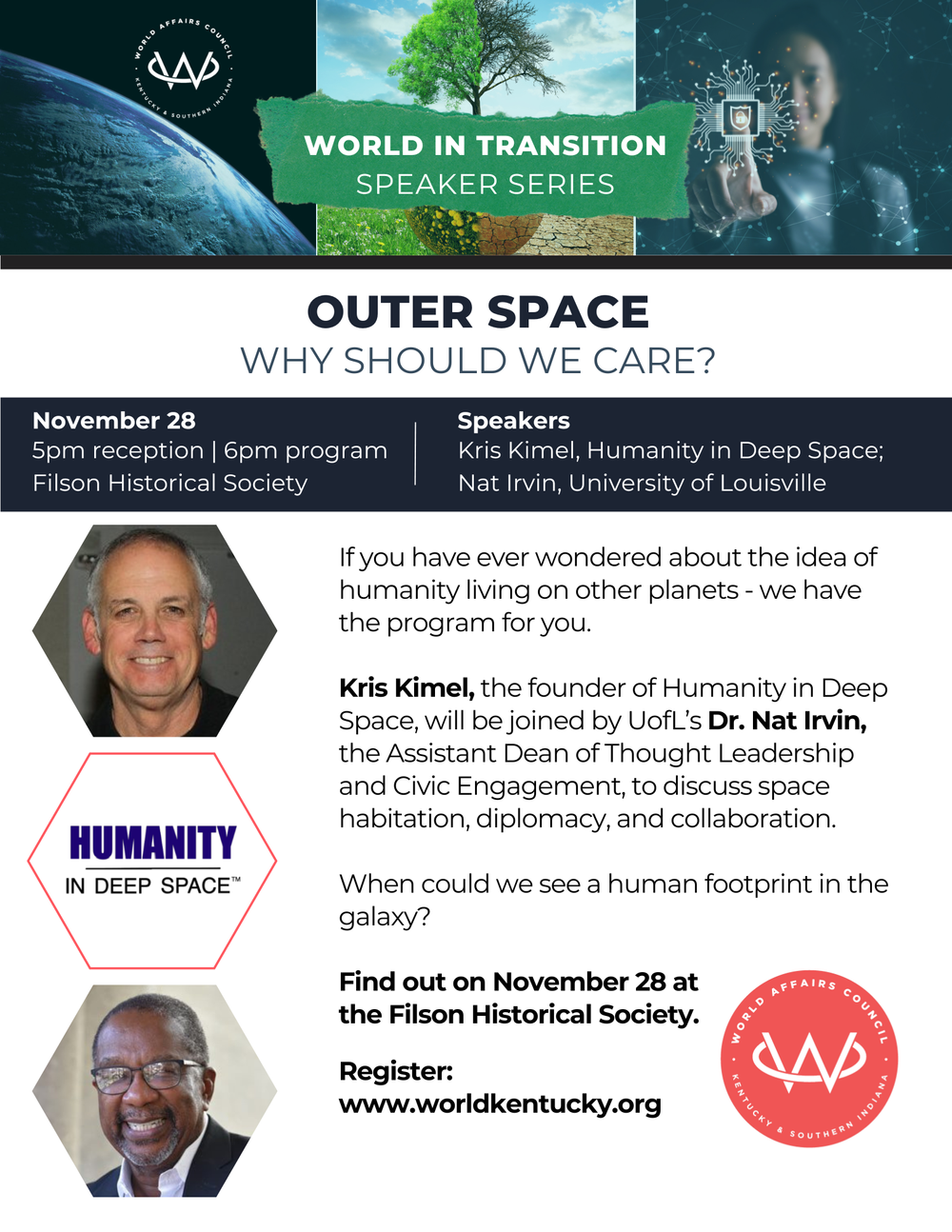 World in Transition | Outer Space: Why Should We Care — World Affairs ...