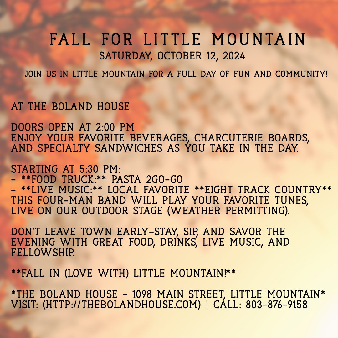 Events — THE BOLAND HOUSE