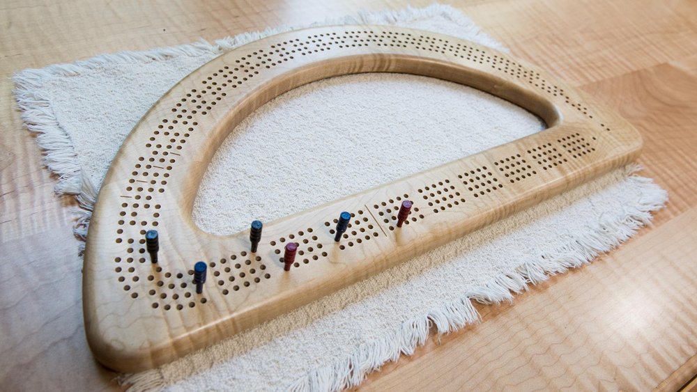Half Circle Handmade Wood Cribbage Boards — Made By Ciro
