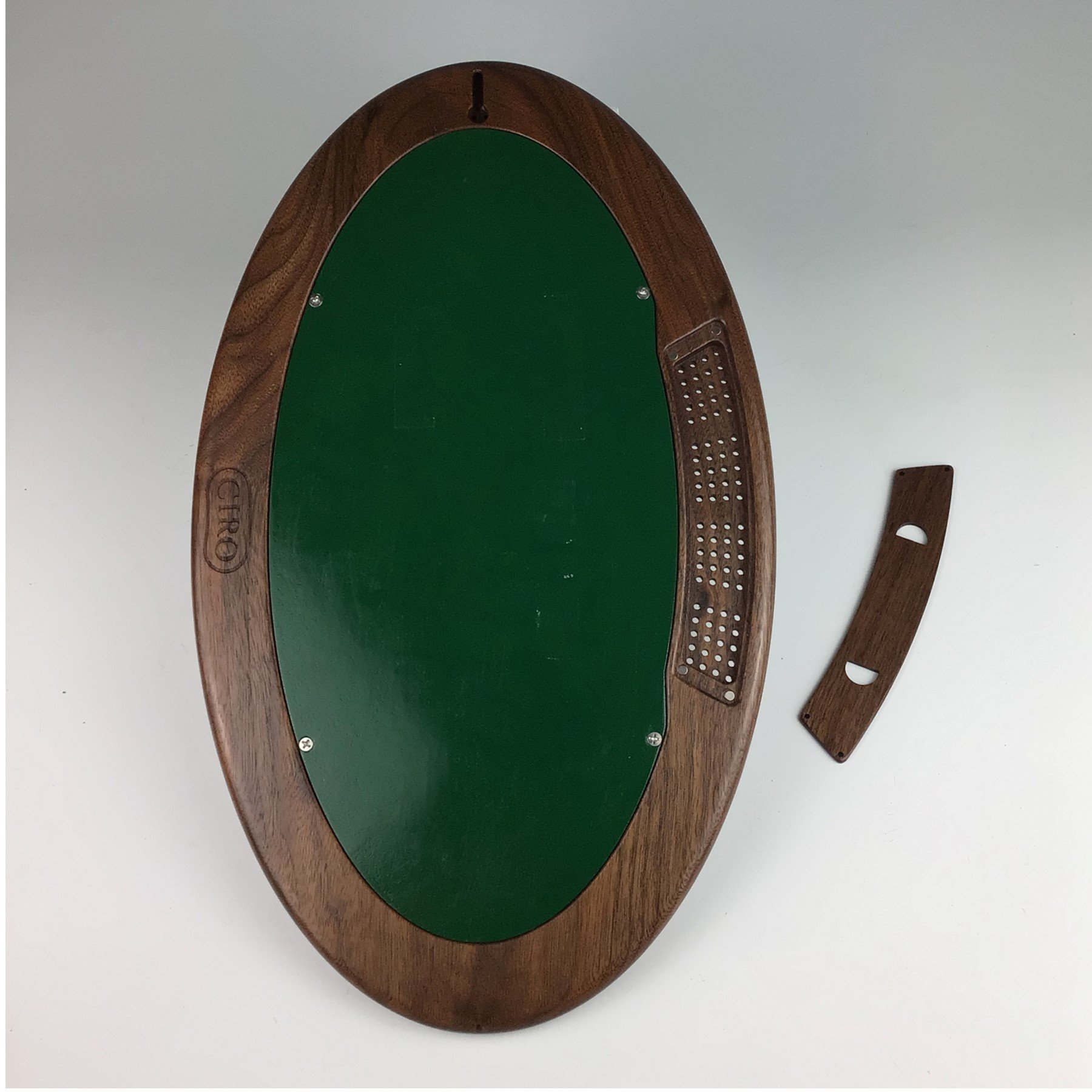 Ellipse 4-Lane Cribbage Board with Mirror — Made By Ciro