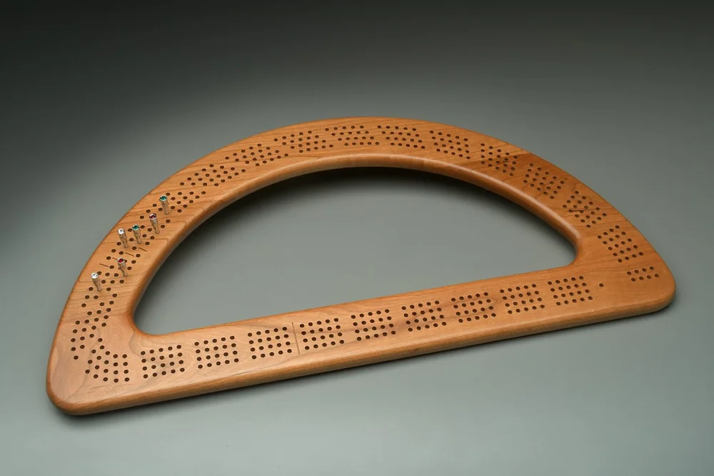 Half Circle Handmade Wood Cribbage Boards — Made By Ciro
