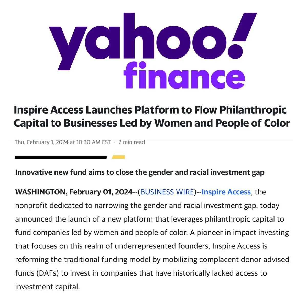 In the News — Inspire Access