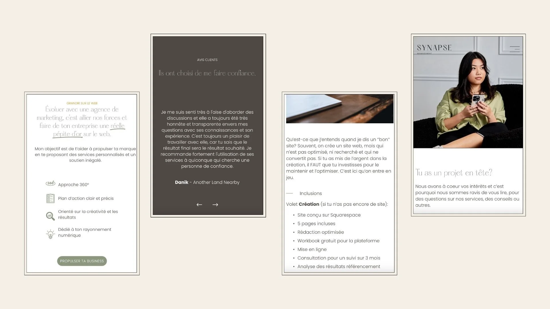 Site web Synapse Management | Abbie Richer
