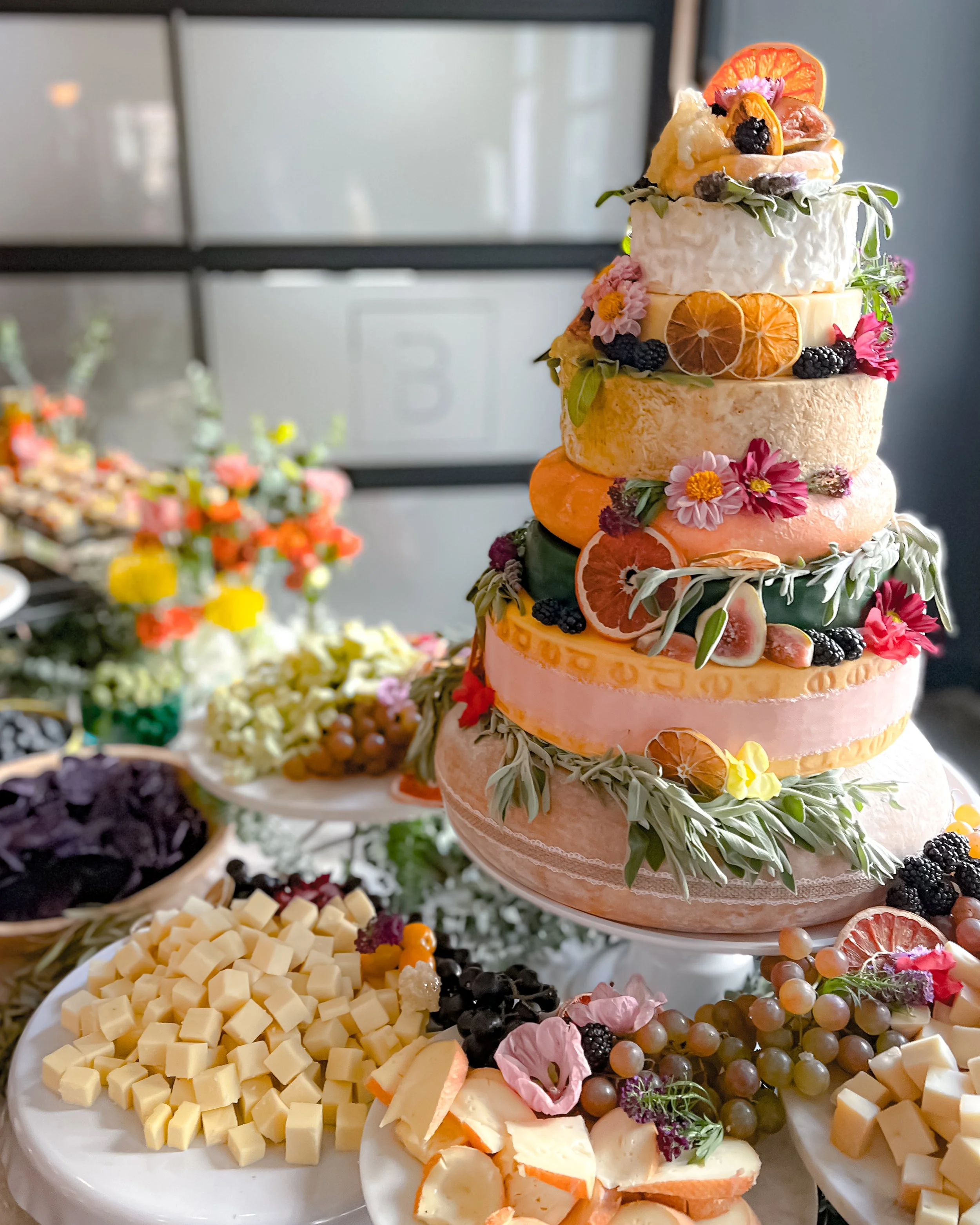 Three Tier Cheese Wheel Tower {Serves Up To 8} — Brie & Banquet