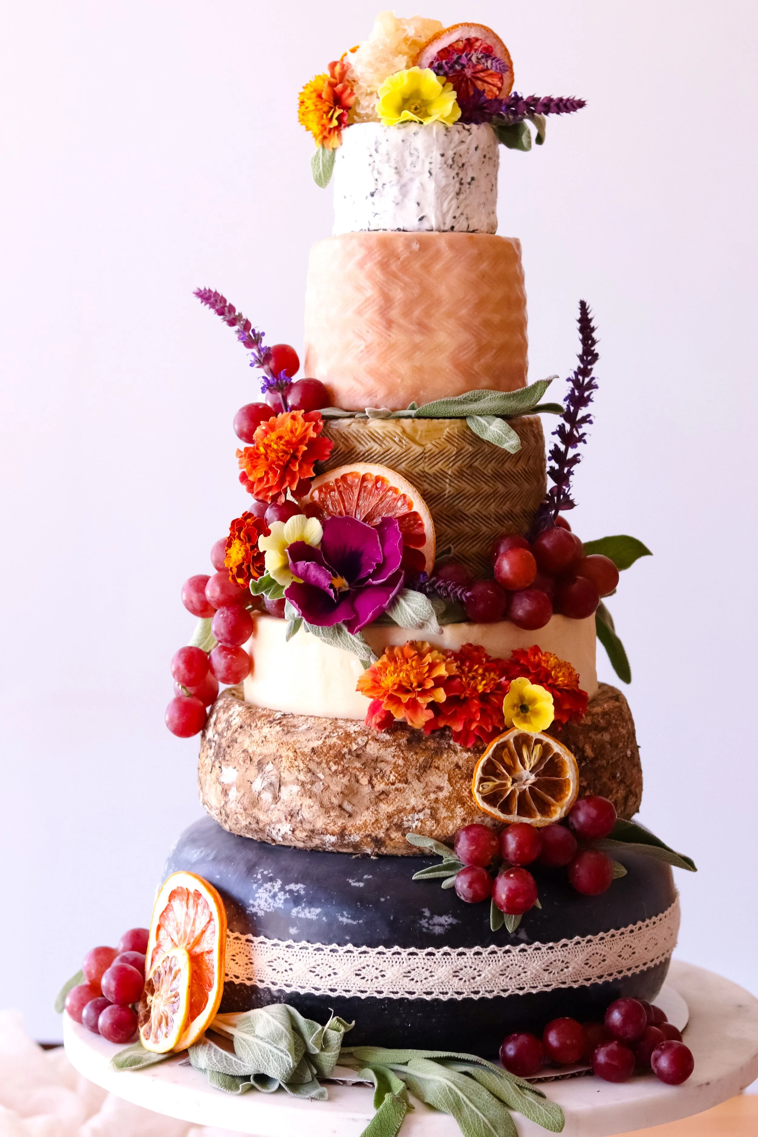 Five Tier Cheese Wheel Tower {Serves Up To 20} — Brie & Banquet