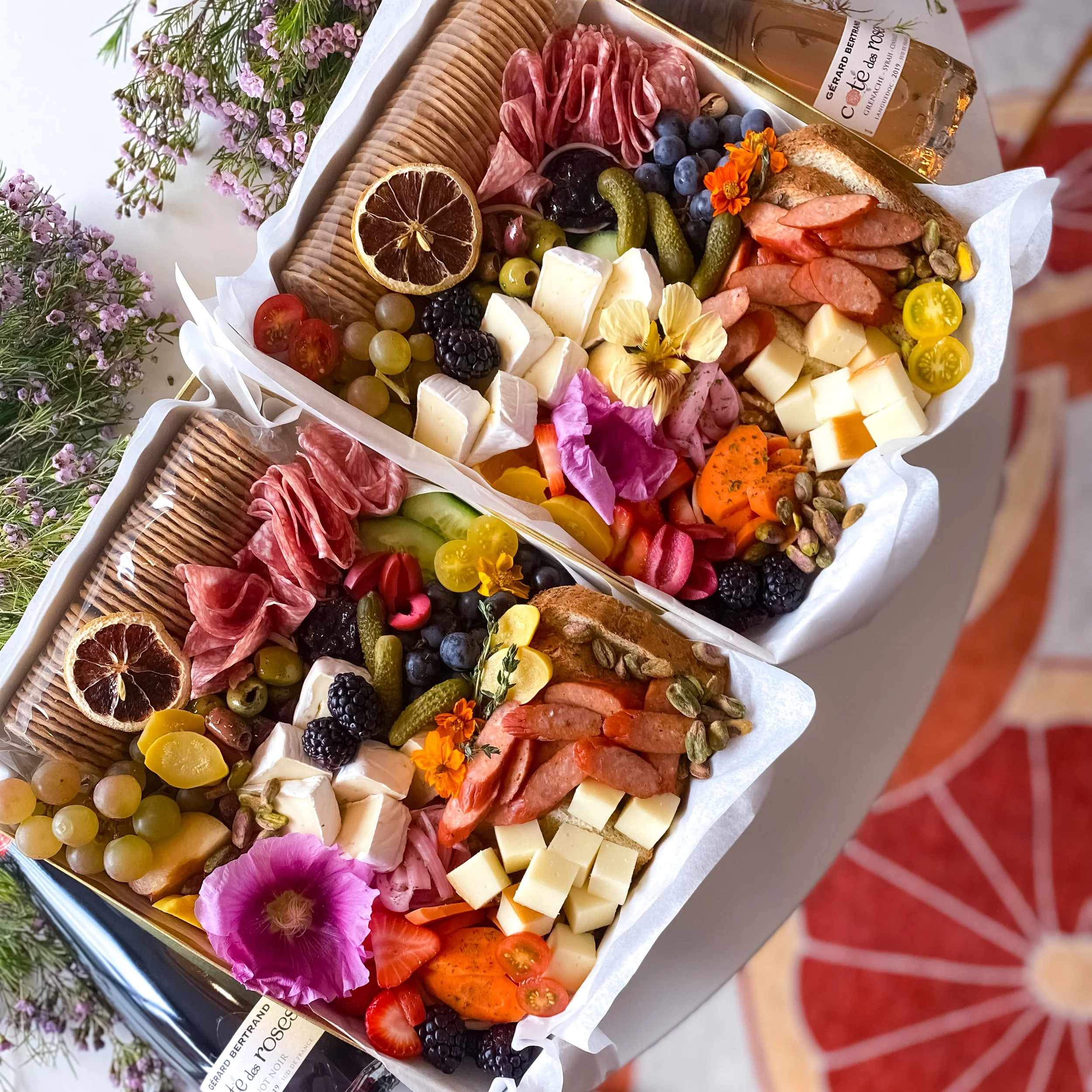 CALGARY GIFTS GIFT PACKAGES | Charcuterie Cheese Wine Prosecco Macarons ...