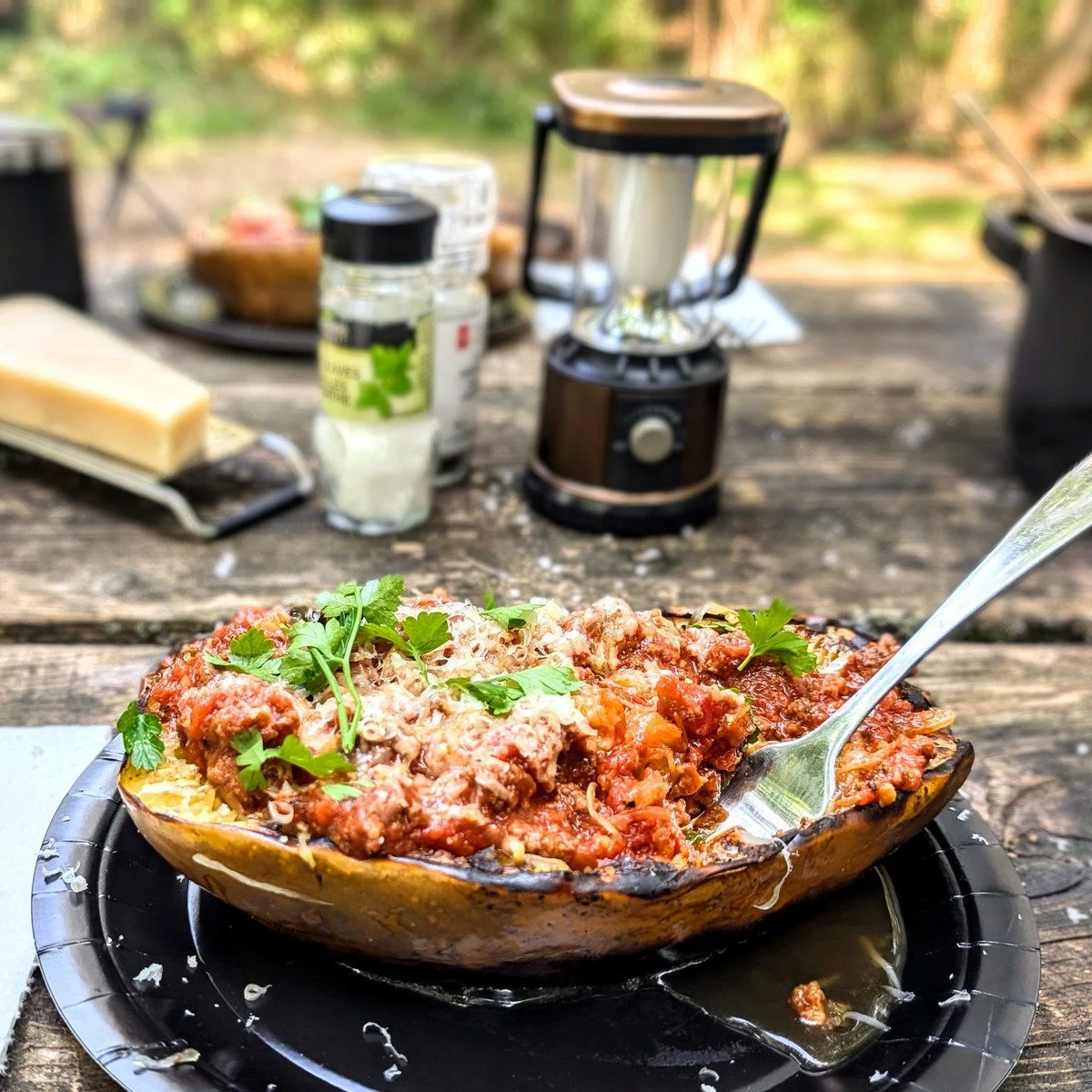 Campfire Grilled Spaghetti Squash Recipe — One Creative Cook