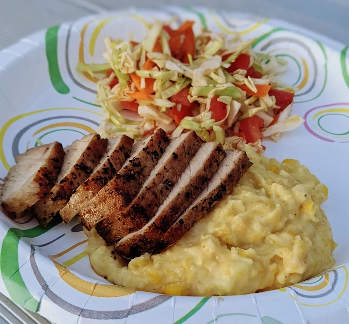 Campfire Polenta with Fresh Corn and Smoked Gouda Recipe — One Creative ...